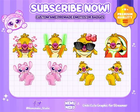 Custom Chibi Stitch Lilo And Reuben Emotes💙 By Nemu Neko On Dribbble