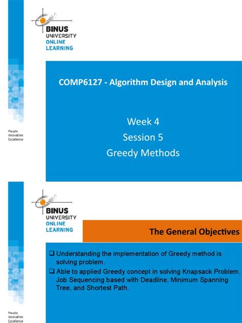 Week 4 Session 5 Greedy Methods: COMP6127 - Algorithm Design and Analysis | PDF | Discrete ...