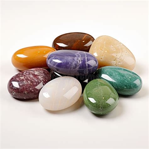 Bright Gems Isolated On A White Background Stock Illustration