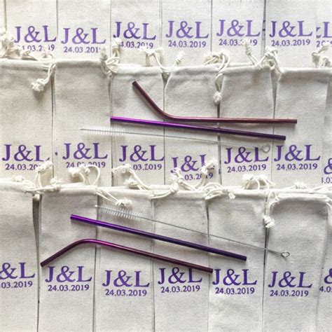 Reusable Metal Kit Straw Set Straight And Bent Straw Set Shopee
