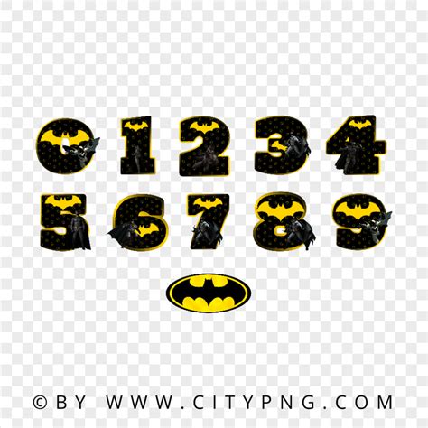 Hd Batman Numbers Pack Free Png Citypng