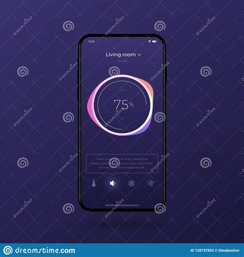 dashboard ui and ux kit control center design temperature control in