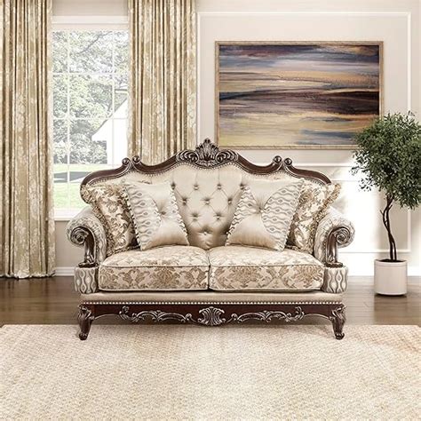 Lexicon Traditional Sofa Couch For Living Room Rolled Arm