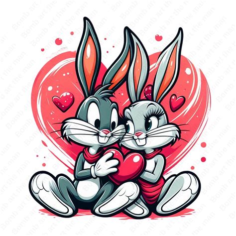 Bugs Bunny Png Bugs Bunny Love Clipart Cute Cartoon Design Etsy