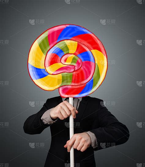 拿着棒棒糖的商人