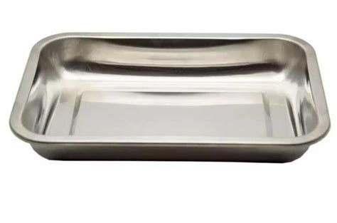 Nampan Baki Stainless Ukuran 27x20x4 CM Prasmanan Segi Kotak