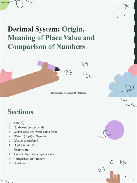 En Decimal System Origin Meaning Of Place Value And Comparison Of Numbers Pdf