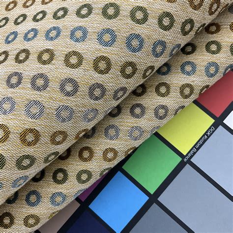 Multi Colored Circles Upholstery Fabric Blue Green Yellow Geometric