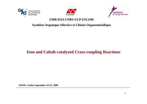 Pdf Iron And Cobalt Catalyzed Cross Coupling Reactions · Iron And