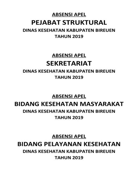 Cover Judul Map Absensi Pdf