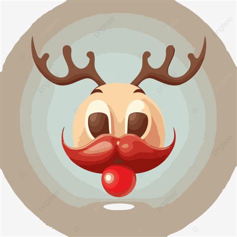 루돌프 코 벡터 빨간 코와 입 만화 스티커 클립 아트 순록 캐릭터 상표 클립 아트 Png 일러스트 및 벡터 에 대한 무료 다운로드 Pngtree