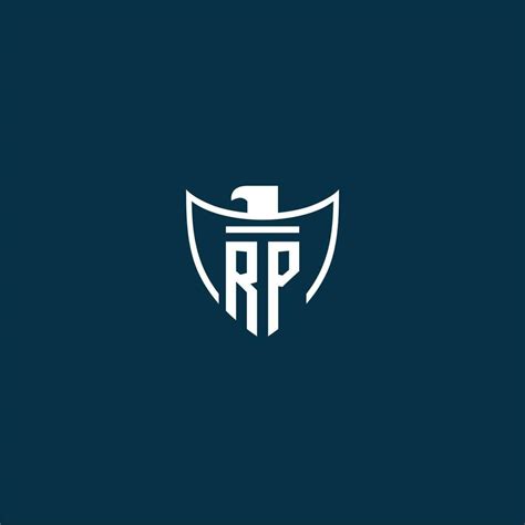 RP Initial Monogram Logo For Shield With Eagle Image Vector Design Vector Art At Vecteezy