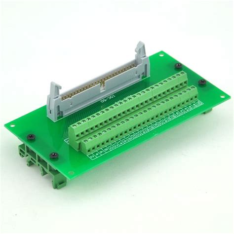 Idc50 Header Interface Module With Simple Din Rail Mounting Feet
