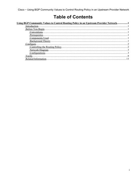 Bgp Community Values For Routing Policy Control