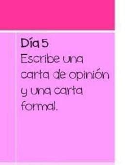 Escribe una carta de opinión y una carta formal no quiero saber que es