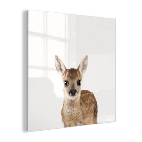 Tableau Toile MuchoWow Carré x cm Animaux Cerfs Animaux de la forêt Multicolore