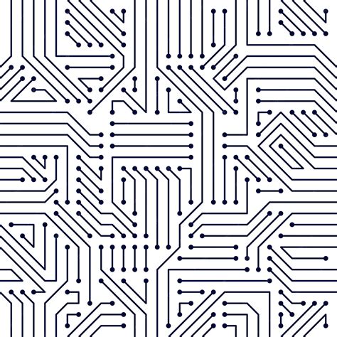 Premium Vector Circuit Board Seamless Pattern Vector Background Microchip Technology