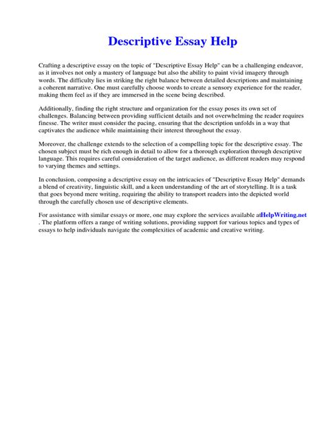 Descriptive Essay Help Pdf Essays Frankenstein
