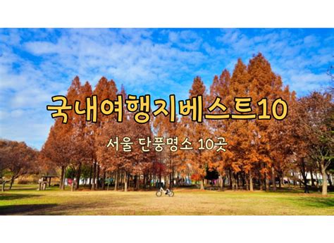 국내여행지베스트10 가을에 가볼만한곳 10월 11월 서울 단풍명소 추천 네이버 블로그
