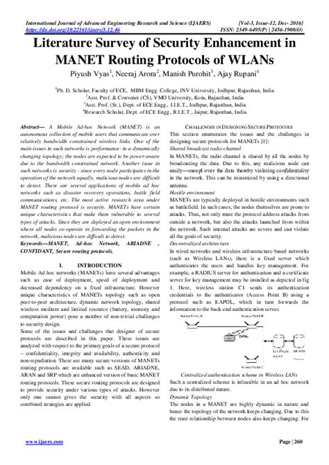 pdf literature survey of security enhancement in manet routing