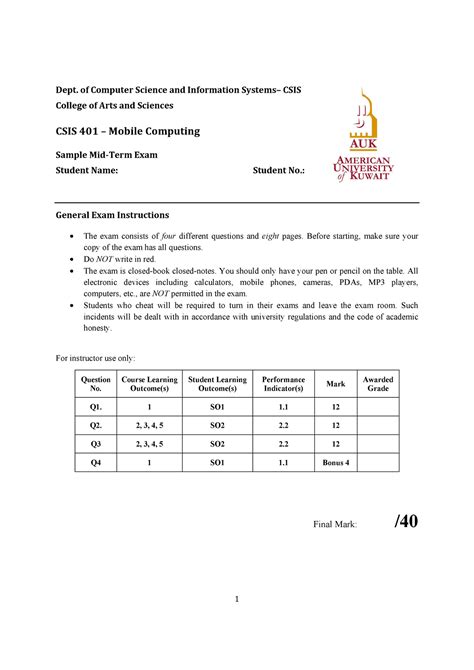 CSIS 401 Sample Midterm 9806fc0406f05f5f2f19681 Ffbb1f552 Dept Of