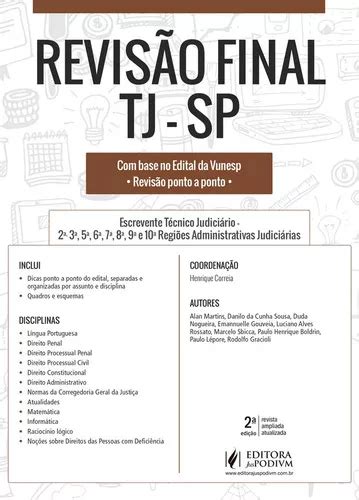 Revisao Final Tj Sp Juspodivm Escrevente Tecnico Judiciario