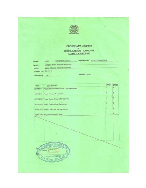 Jkuat Transcripts Docx