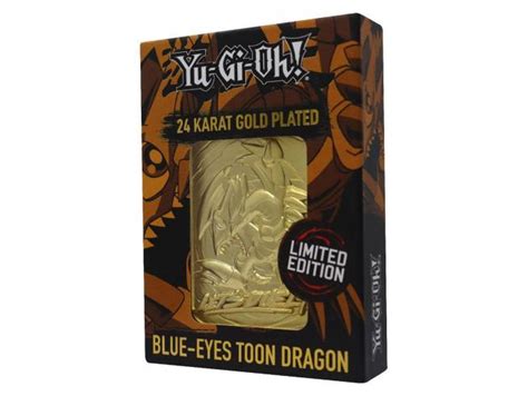 FANTASTIKO Yu Gi Oh Replica Card Blue Eyes Toon Dragon Gold Plated