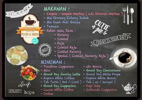 Background Daftar Menu Makanan Materi Belajar Online