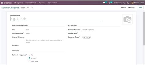 Expense Categories In Odoo 16 Expenses App Odoo V16 Community Edition Book