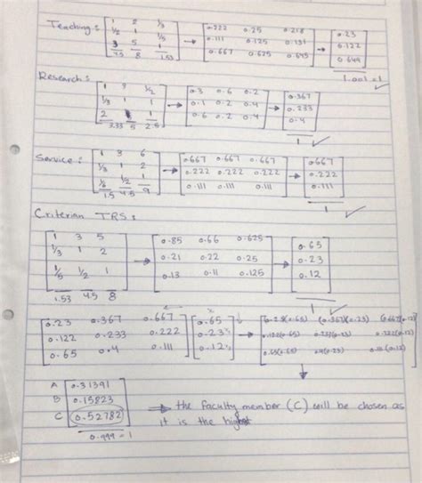 Solved Check The Pairwise Comparison For The Criteria For