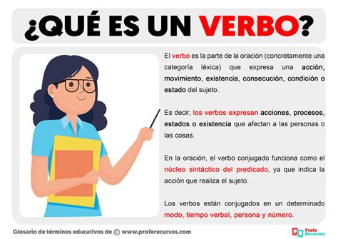 ¿qué Es Un Verbo Concepto Y Definición Del Verbo Verbos Verbos Y