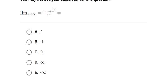 Solved Lim X Rightarrow Infty Frac Ln Chegg Com