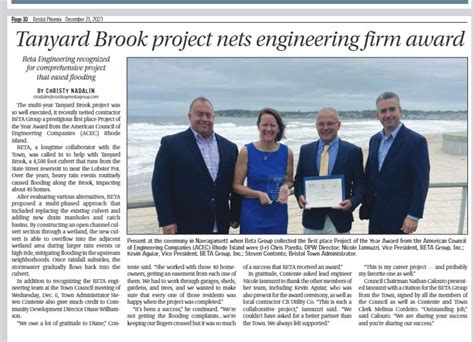 Beta Group Inc On Linkedin Beta Projects Honored With Acec Ri Awards