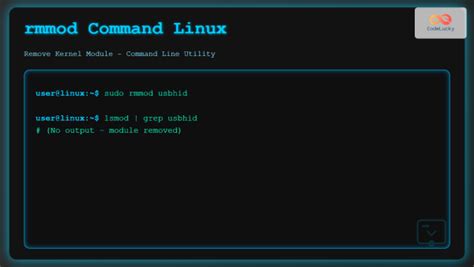 Rmmod Command Linux Complete Guide To Remove Kernel Modules Safely