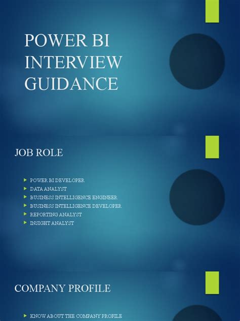 Power Bi Interview Prep Guide Pdf