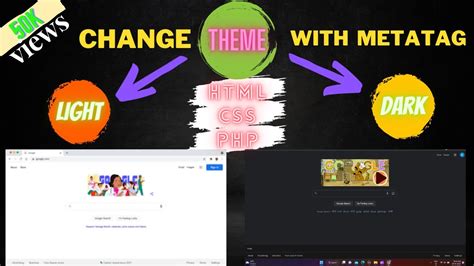 Dark Theme Website Design Using Html Css And Js Darkmode With Meta Tag Youtube