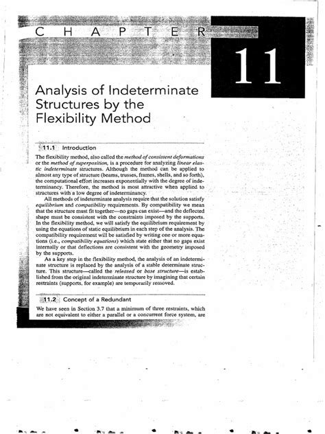 Chapter 11 Analysis Of Indeterminate Structures By The Flexibility Method Download Free Pdf