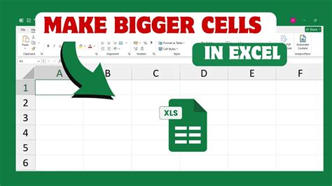 how to make bigger cells in excel youtube