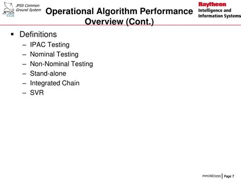 ppt idps npp algorithm operability verification launch build