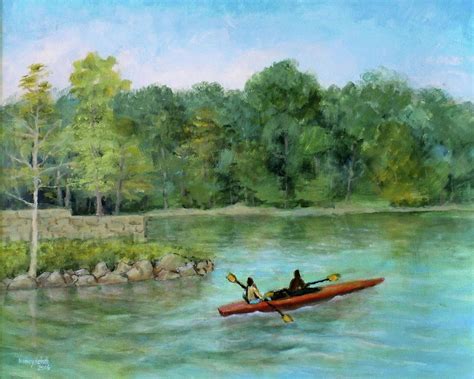 Summer Kayaking Painting By Nancy Heindl Fine Art America