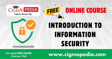 Introduction To Information Security Free Online Course Cigma Pedia