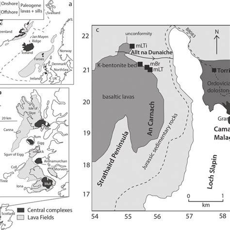 Simplified Geological Maps Showing A The North Atlantic Igneous