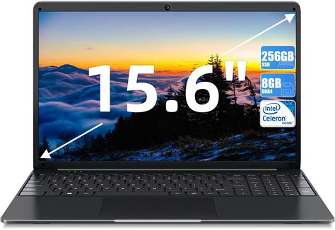 SGIN Laptop Computer 8GB DDR4 256GB SSD Laptops With Quad Core Processor PC Notebook With IPS HD