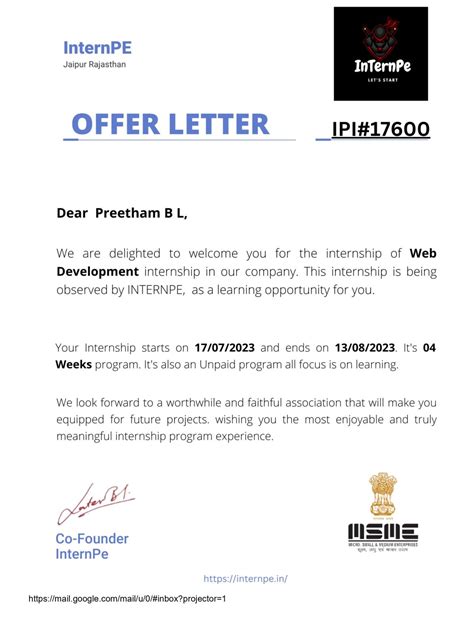 Preetham Lokesh On Linkedin Internpe Internship Webdevelopment