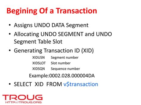 Oracleda Transaction Yönetimi Ppt