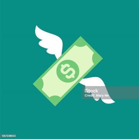 흰색 날개와 달러 지폐 플랫 블루 배경 비행 돈 경제 금융 돈 그림 구매에 대한 스톡 벡터 아트 및 기타 이미지 구매 금융
