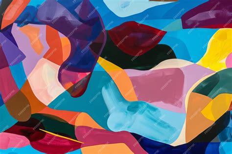 Premium Photo Abstract Background With Multicolored Shapes Multicolored Abstraction
