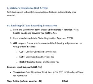 Tally Notes Pdf Complete Guide On Accounting Gst And Payroll
