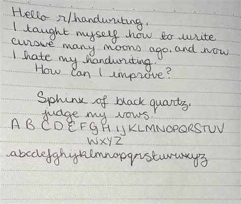 Any Help With My Cursive Rhandwriting